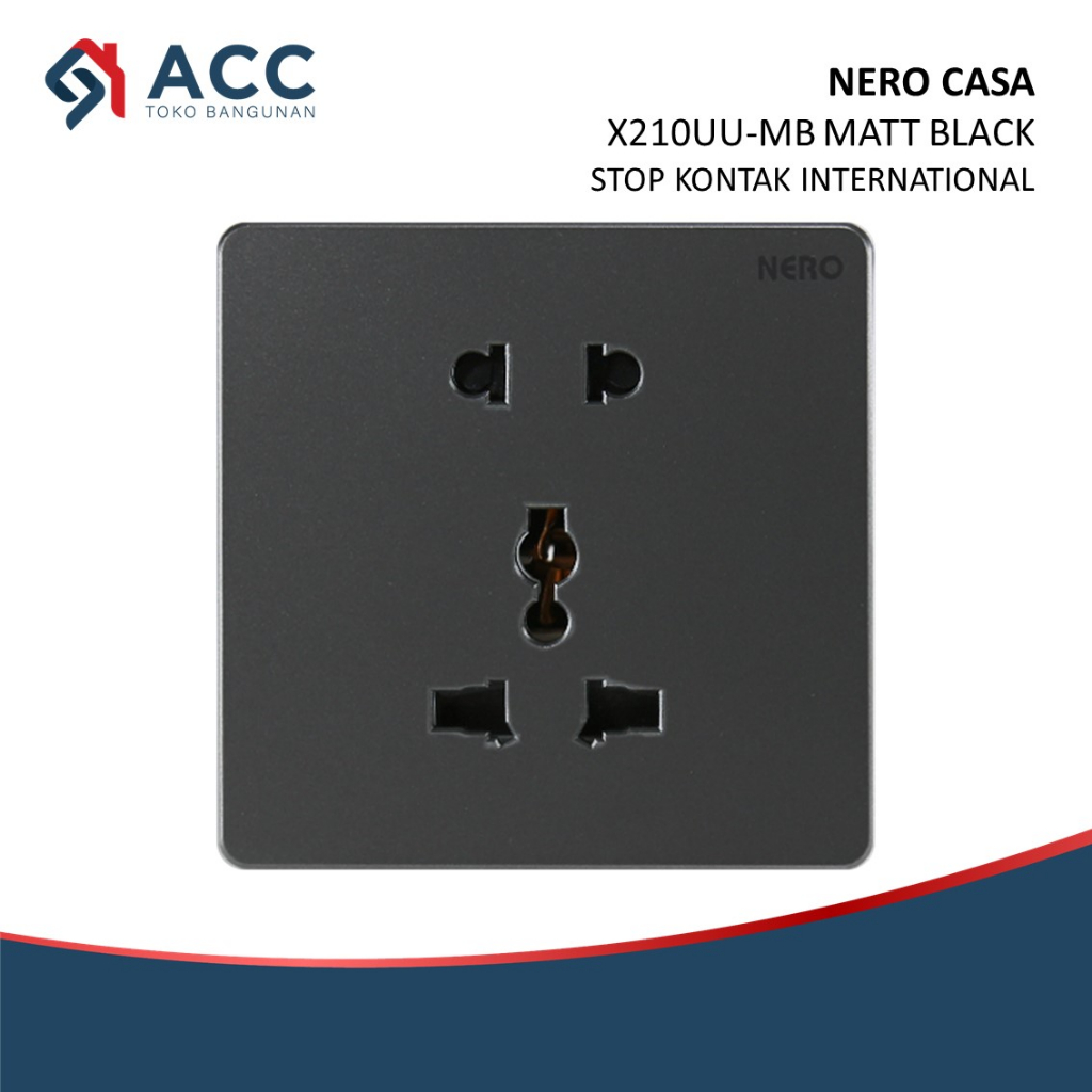 Jual NERO CASA X2 MATTE BLACK SAKLAR STOP KONTAK FRAME | Shopee Indonesia