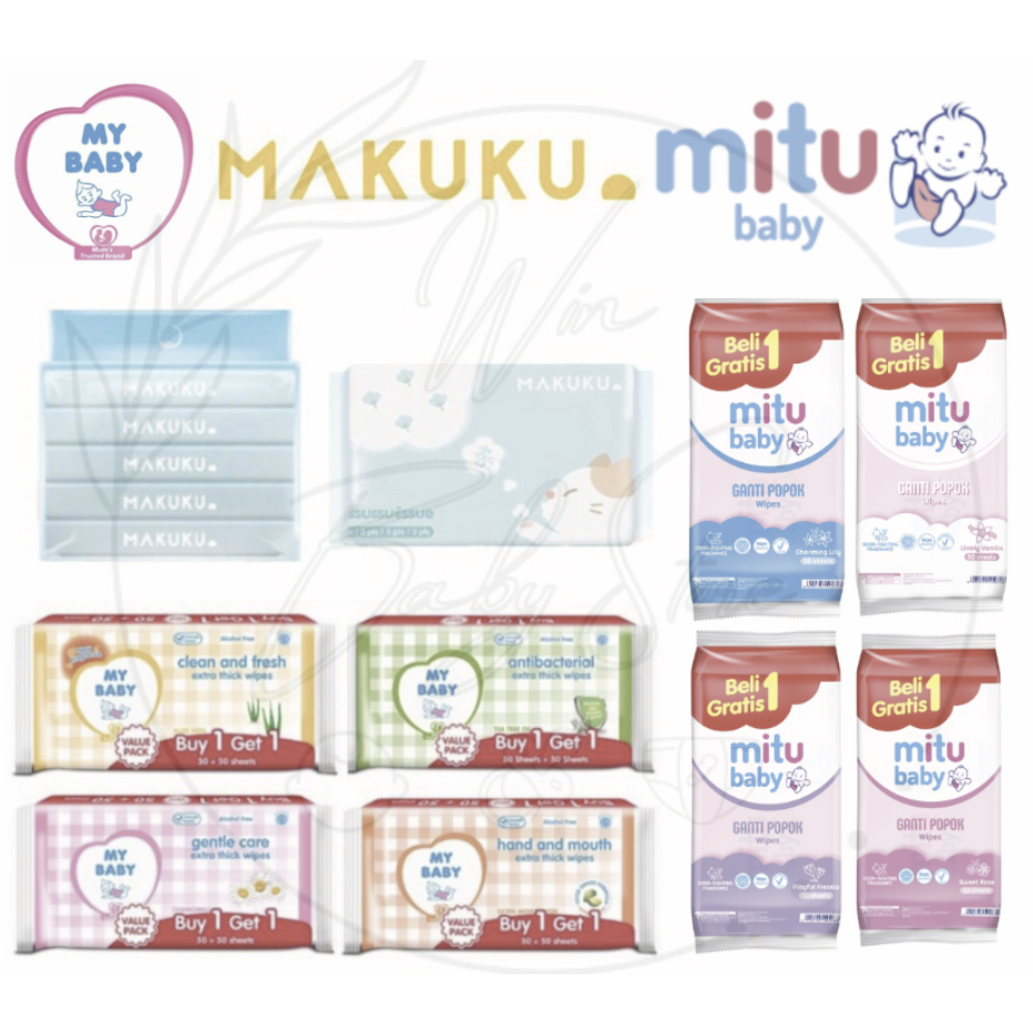 Jual Tissue Basah MITU Baby | MY Baby Tissue Basah | MAKUKU Tissue ...