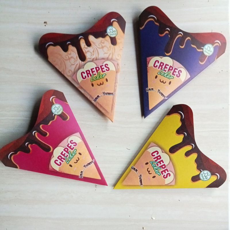 Jual @100pcs crepes packaging motif/kertas bungkus crepes uk 17x15 ...