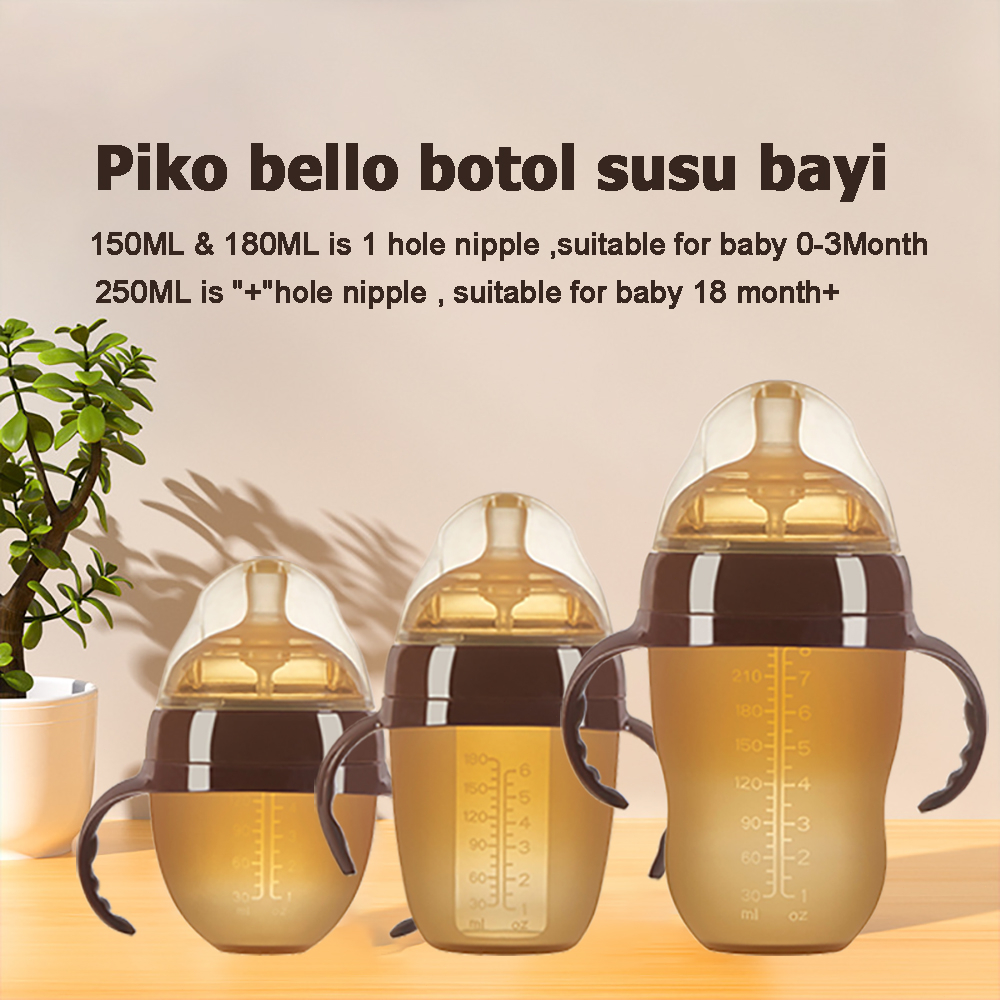 Jual Victoky Dot Bayi Botol Susu Dengan Pegangan dan Jerami Leher Lebar Botol Bayi | Shopee ...