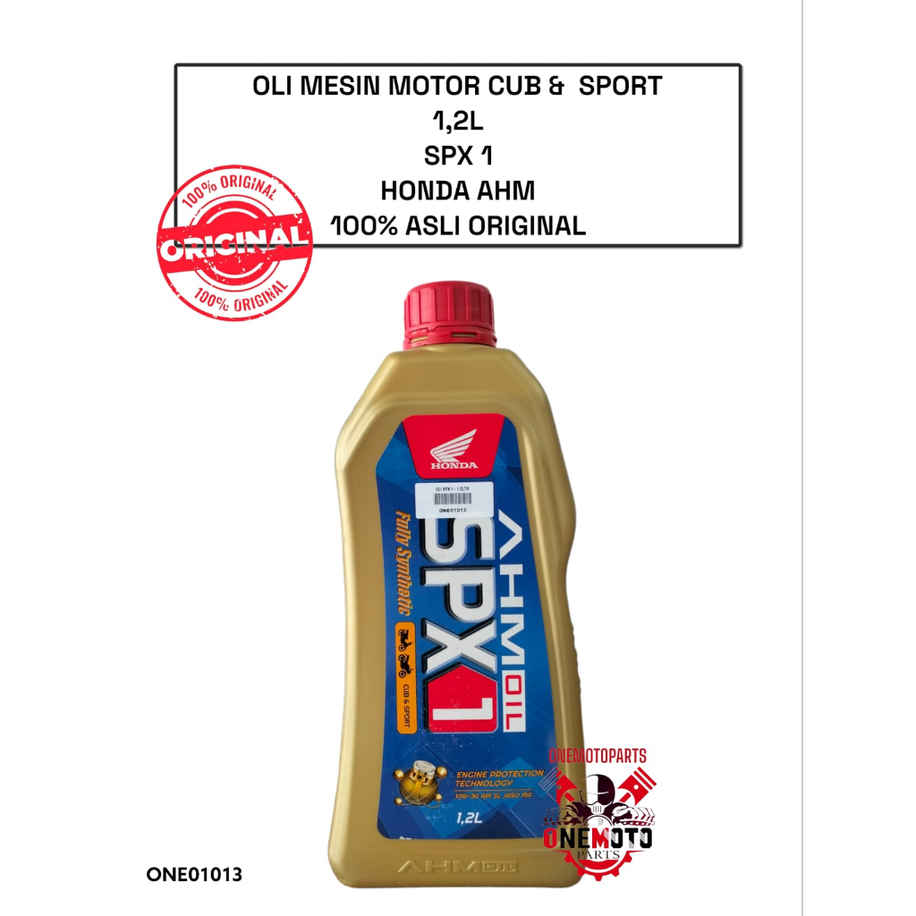 Jual OLI MESIN MOTOR CUB & SPORT 1,2L SPX 1 HONDA AHM 100% ASLI ...