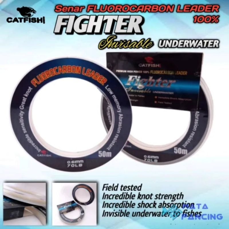 Jual Senar leader catfish fighter 100% fluorocarbon leader 50m | Shopee Indonesia