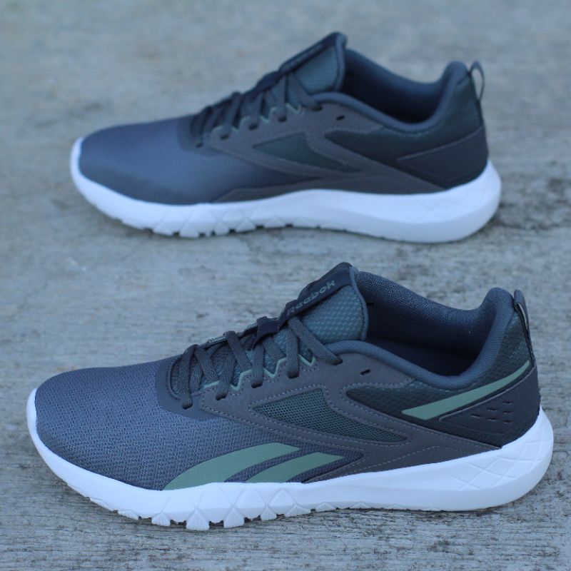 Jual sepatu reebok flexagon energy men running shoes grey army | Shopee ...