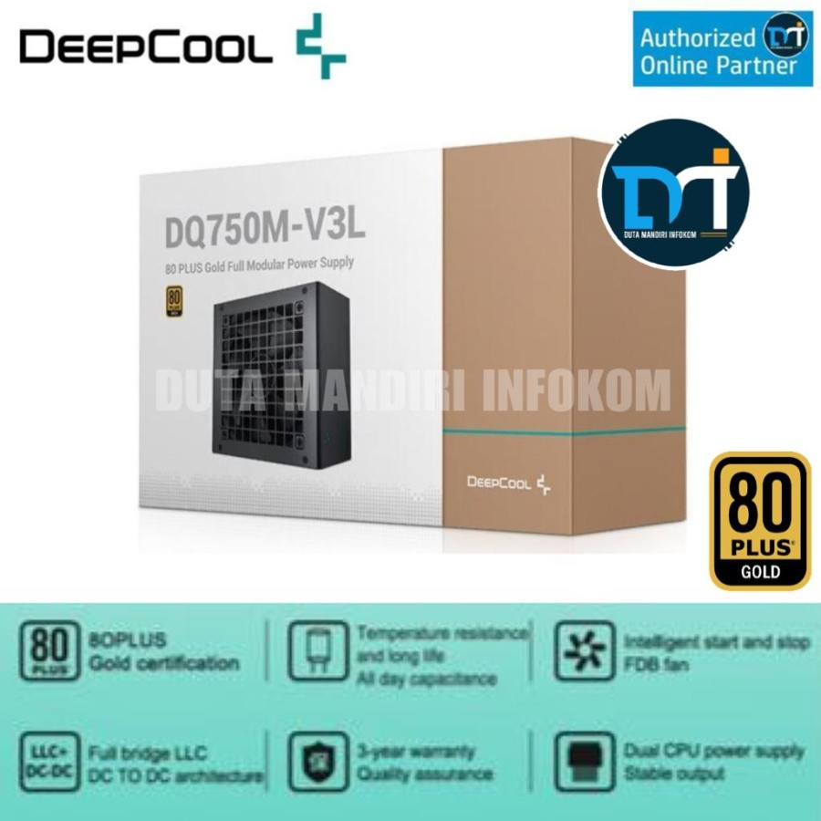 Jual Deepcool DQ750M-V3L - 80+ GOLD FULL Modular PSU - 750Watt | Shopee ...