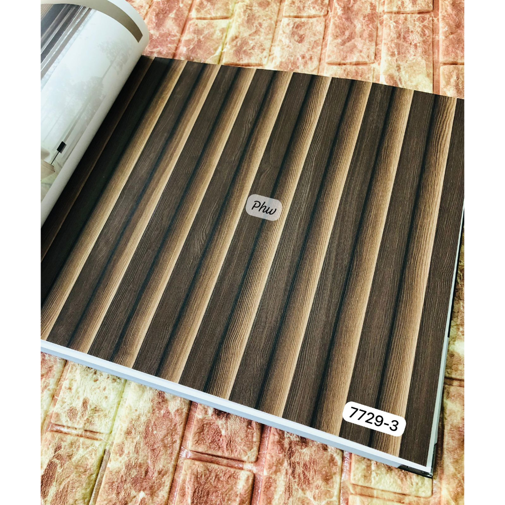 Jual WALLPAPER DINDING KOREA PANEL WOOD TIMBER COKLAT ABU 3D KAYU MNG ...
