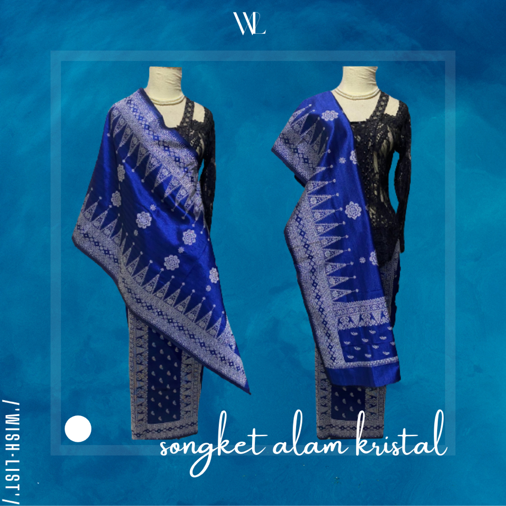 Jual Kain Tenun Bahan Tradisional Alam Kristal 188 Songket Kekinian Selendang Murah Ulos Model ...