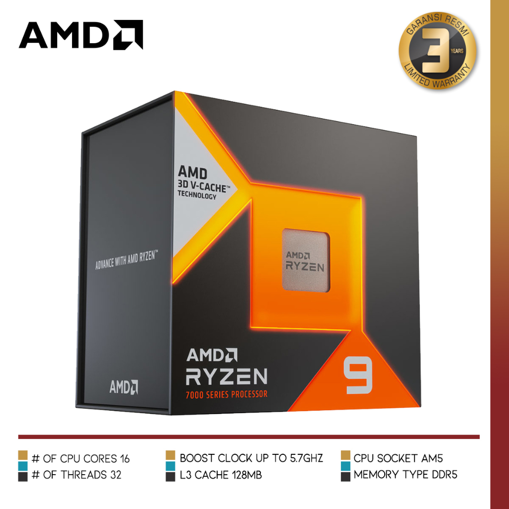 Jual AMD Ryzen 9 7950X3D Gaming Processor | Ryzen 9 7000 Series 16-Core ...