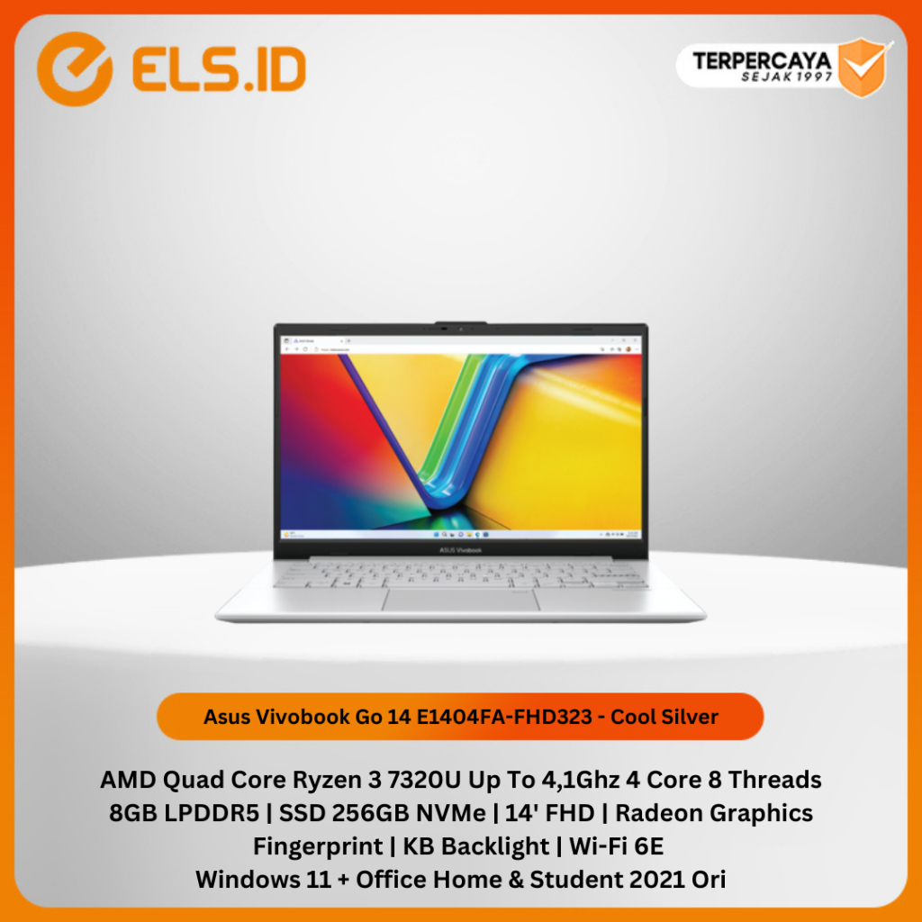 Jual Asus Vivobook Go 14 E1404FA-FHD323 - Cool Silver [Ryzen 3 7320U ...