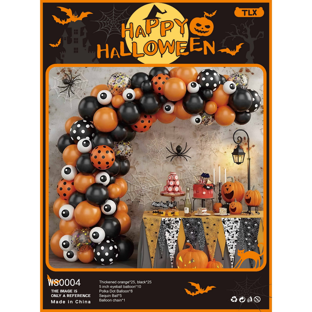 Jual Scoop Dekorasi Halloween Balon Set Mata Oranye 66140700 | Shopee ...