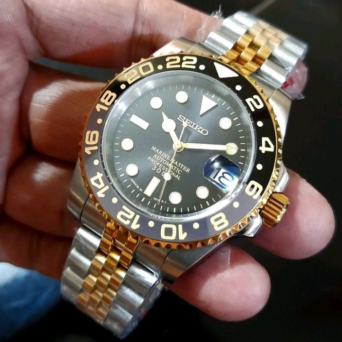 Jual seiko MOD two tone NH35 MOVEMENT | Shopee Indonesia