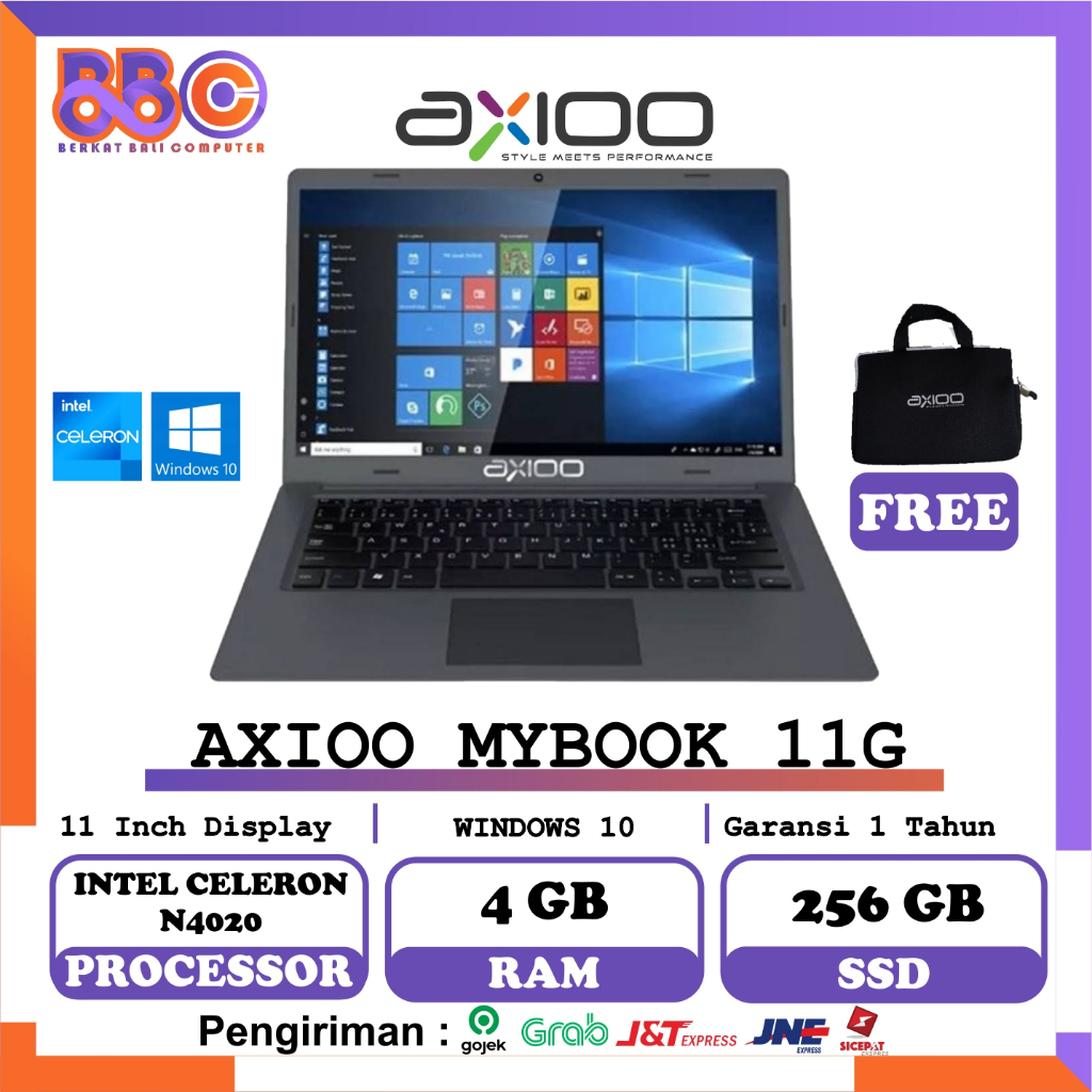 Jual AXIOO MyBook 11G Celeron N4020 4GB 256GB Grey W10 OFFICE 2019 ...