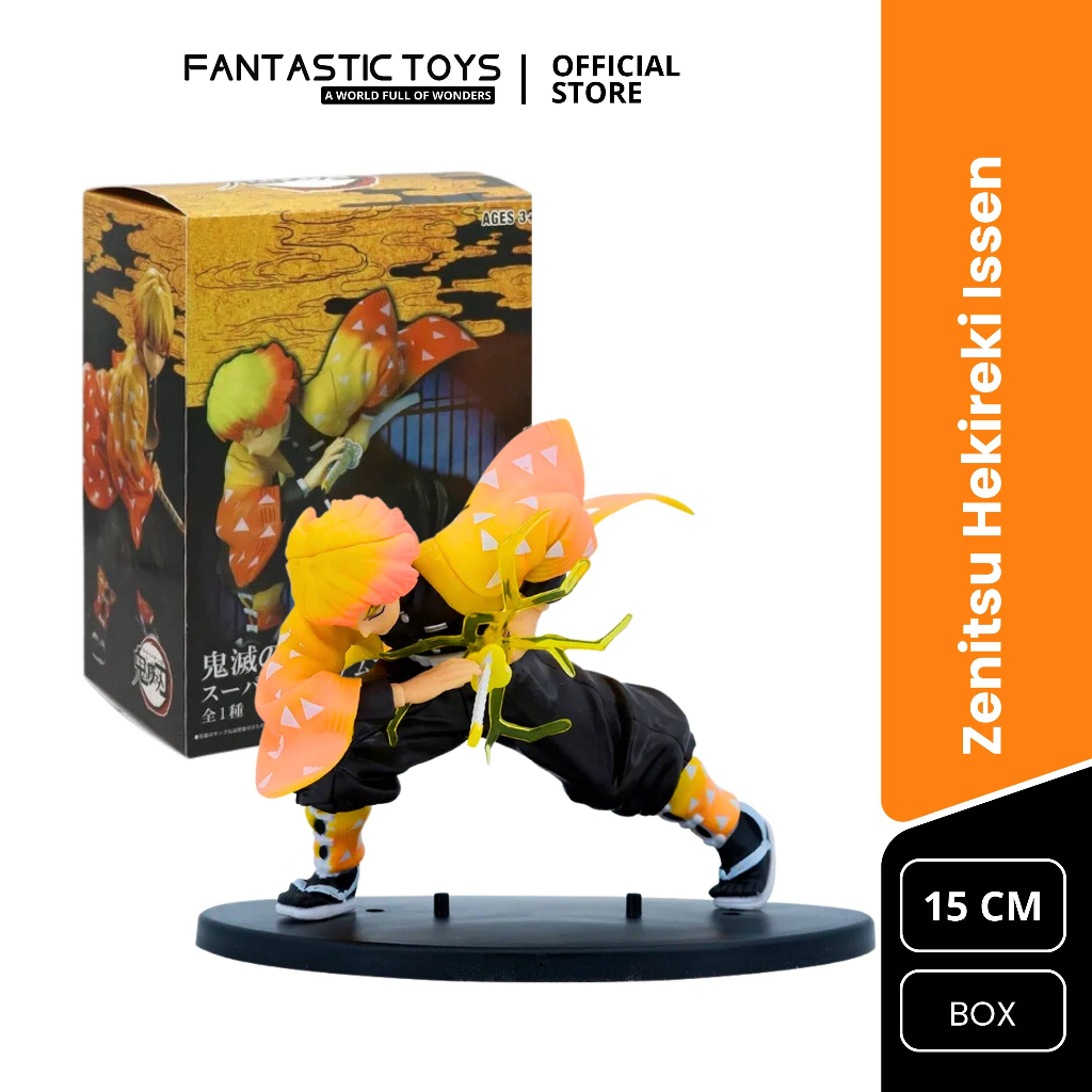 Jual Zenitsu Hekireki Issen Action Figure Tanjiro Nezuko Zenitsu Inosuke Kimetsu No Yaiba Demon ...