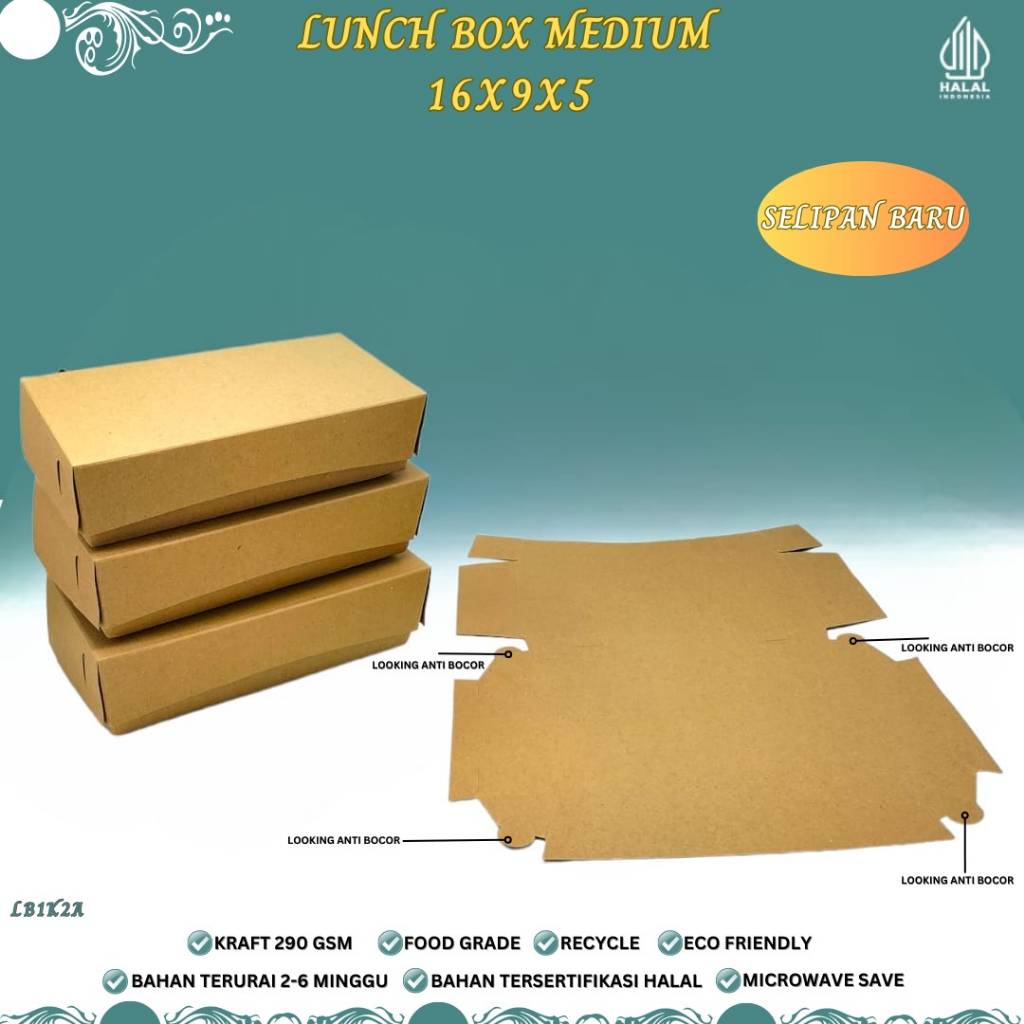 Jual Lunch Box Medium Locking Anti Bocor (LB1.K2A) | Shopee Indonesia