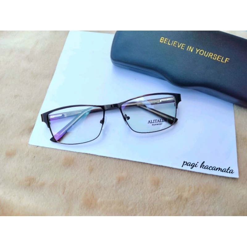 Jual frame kacamata pria frame kacamata besi | Shopee Indonesia
