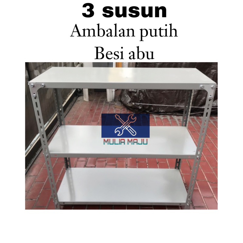 Jual rak besi 3 susun multifungsi /rak besi 3susun serbaguna | Shopee ...