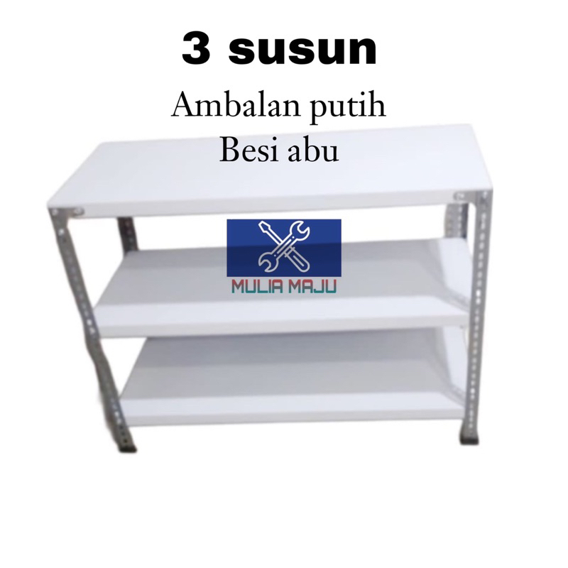 Jual rak besi 3 susun multifungsi /rak besi 3susun serbaguna | Shopee ...