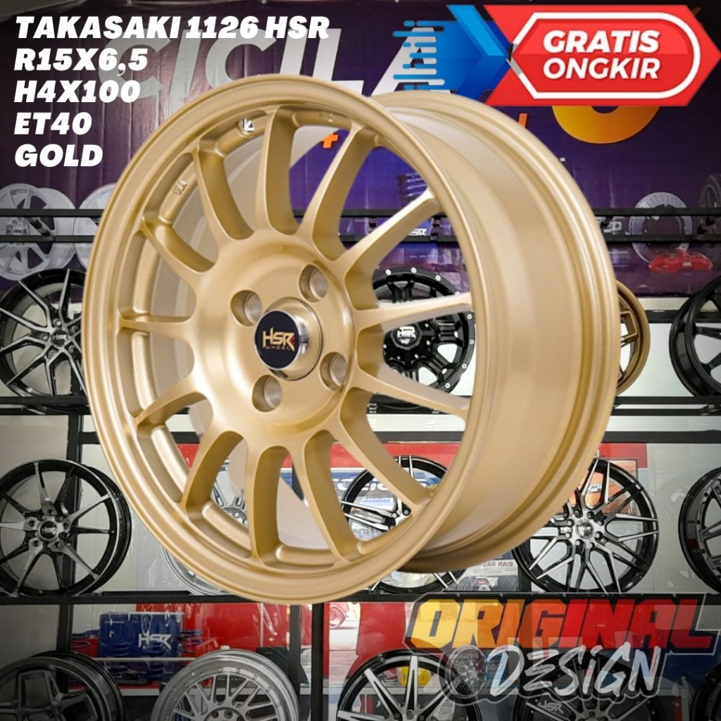 Jual Velg Mobil Ring 15 HSR TAKASAKI R15 GOLD Untuk Brio , Agya , Calya , Sigra | Shopee Indonesia