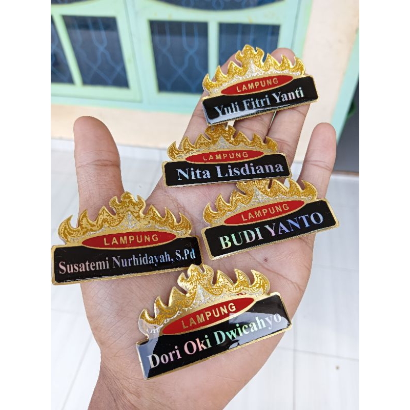 Jual Nametag Dada Nametag Siger Nametag Lampung Papan Nama Dada Siger ...
