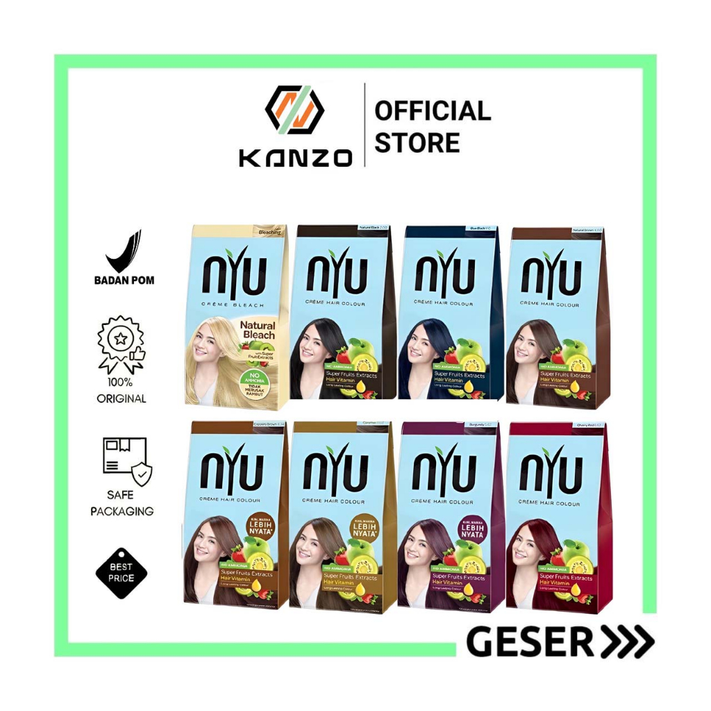 Jual Kanzo - [BPOM] NYU Creme Hair Colour / Cat Rambut Natural ...