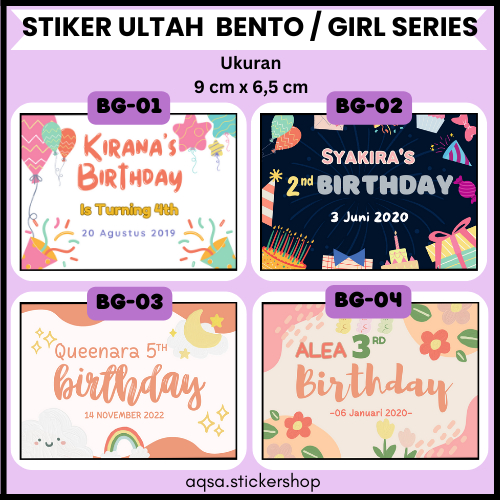 Jual Stiker Ulang Tahun/ Sticker Birthday/ Sticker Bento Ultah Anak ...