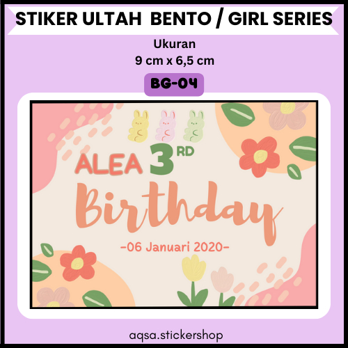 Jual Stiker Ulang Tahun/ Sticker Birthday/ Sticker Bento Ultah Anak ...