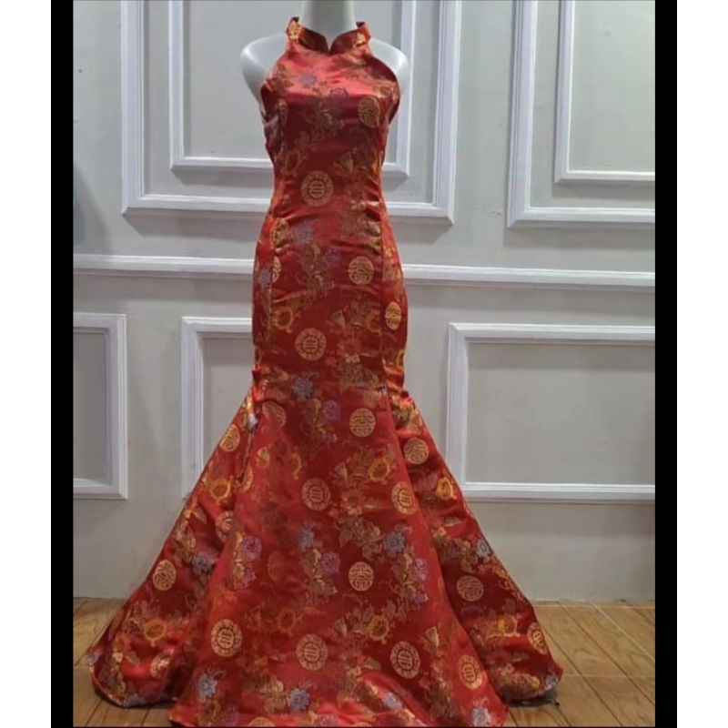 Jual Cheongsam silky motif / baju china chinese imlek simple murah ...
