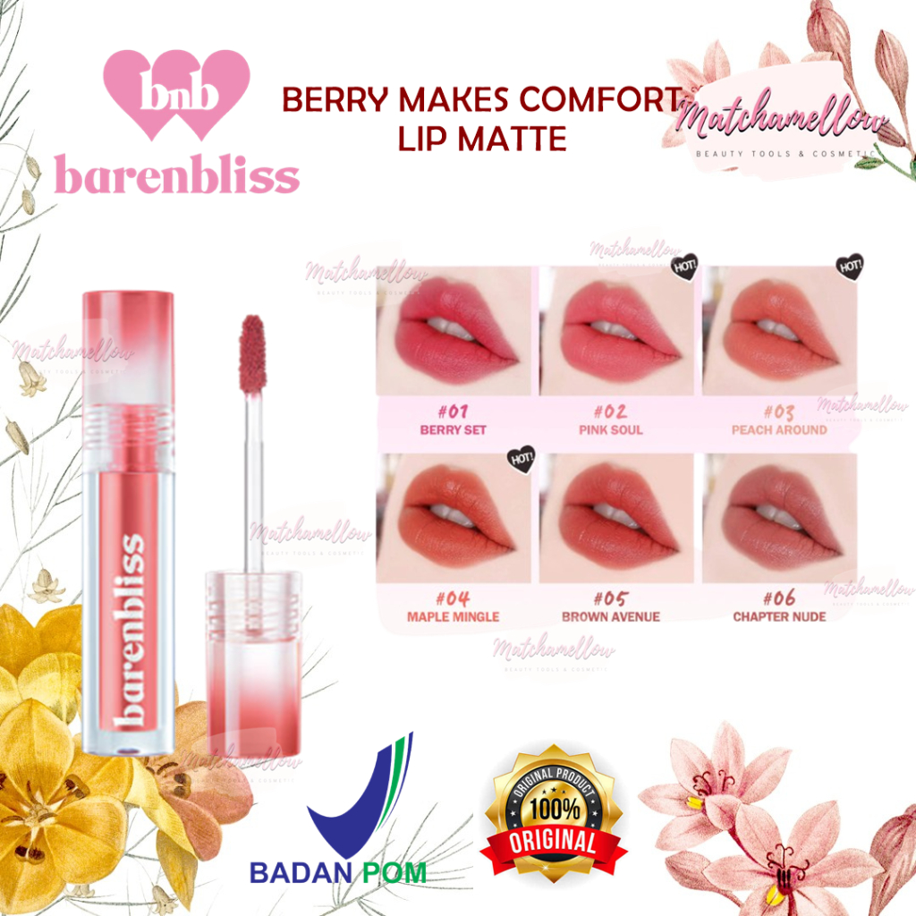 Jual ️MATCHA ️ BNB BARENBLISS BERRY MAKES COMFORT LIP MATTE - LIP ...