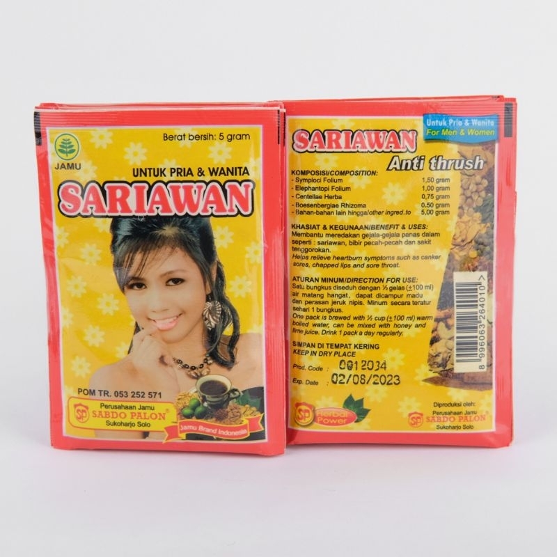 Jual Jamu Serbuk Sariawan ( Mulut ) Anti Thrush - Sabdo Palon ( 1 Pack ...