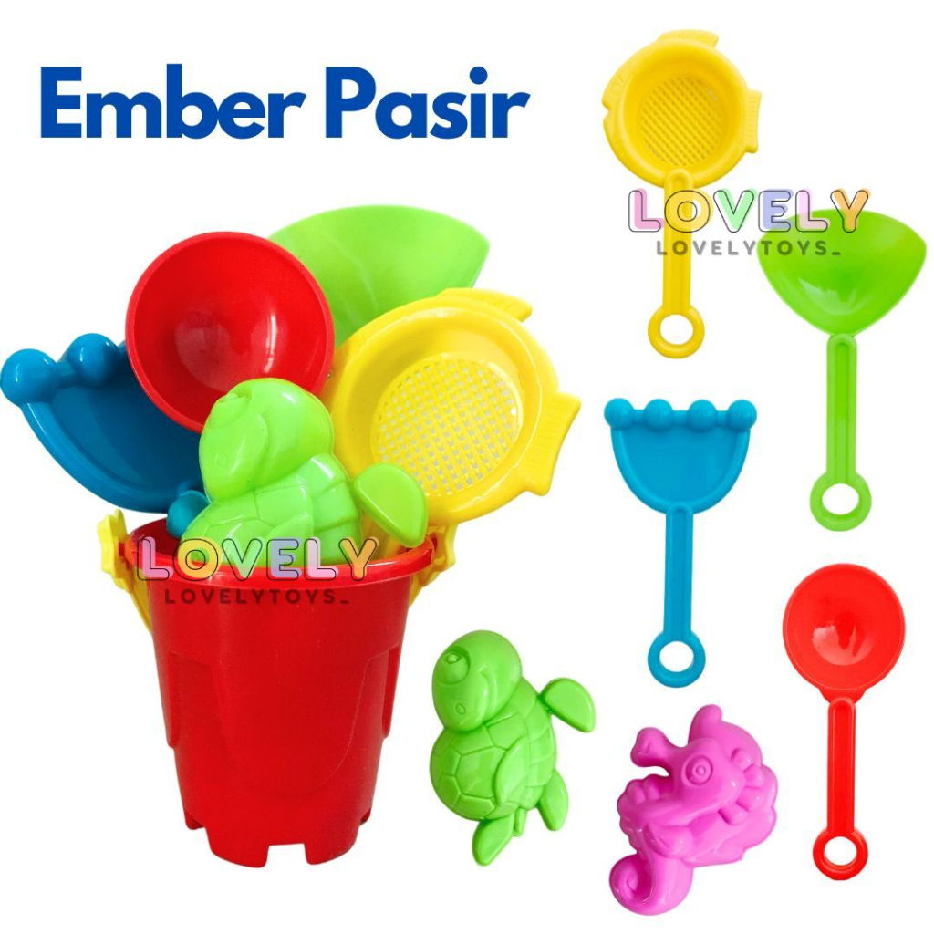 Jual MAINAN ANAK EMBER CETAKAN PASIR PANTAI PANTAI SET CASTLE SEKOP ...