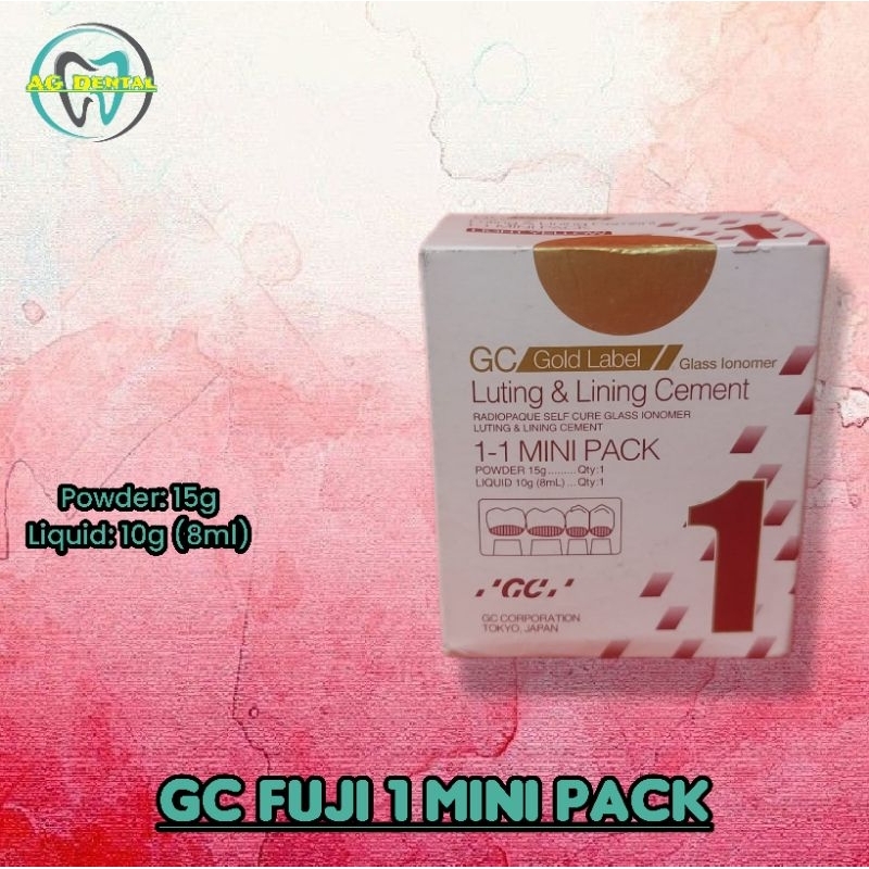 Jual GIC GC FUJI 1 LUTING & LINING CEMENT (1-1 MINI PACK) | Shopee ...
