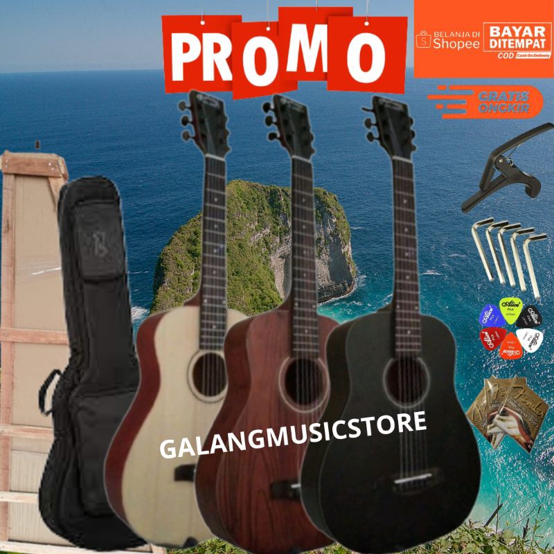 Jual [PAKET LENGKAP] GITAR AKUSTIK ELEKTRIK 3/4 MARTIN&CO GRATIS ...