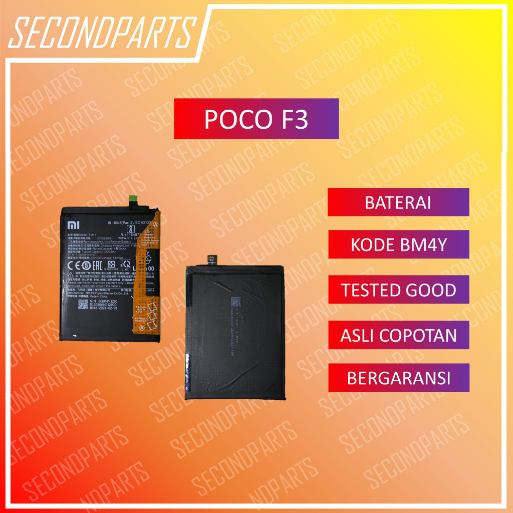 Jual BATERAI BATRE BATTERY BM4Y POCO F3 ORIGINAL COPOTAN | Shopee Indonesia