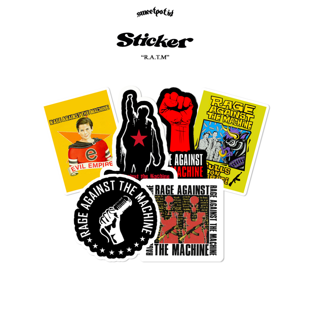 Jual (BISA COD) STICKER RAGE AGAINST THE MACHINE EDITION / STICKER ...