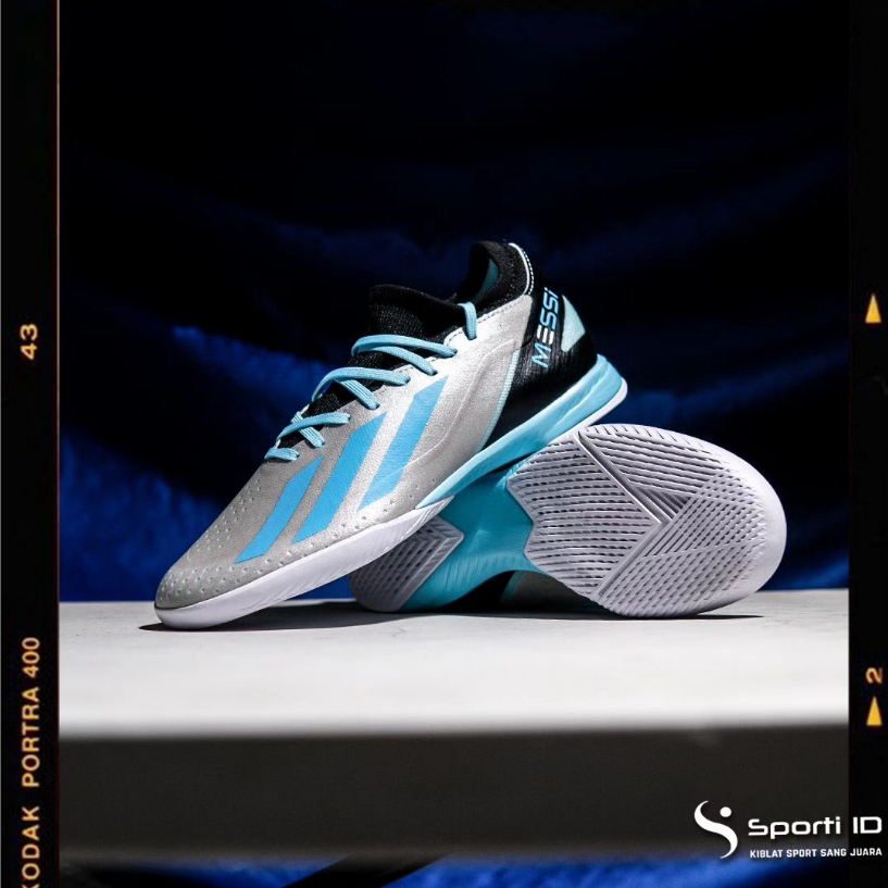 Jual Sepatu Futsal Adidas X Crazyfast Messi.3 IN - Silver Blue IE4076 ...