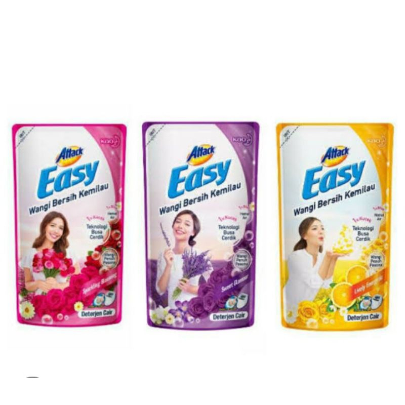 Jual ATTACK Detergent cair EASY SPARKLING BLOOM 750ml | Shopee Indonesia