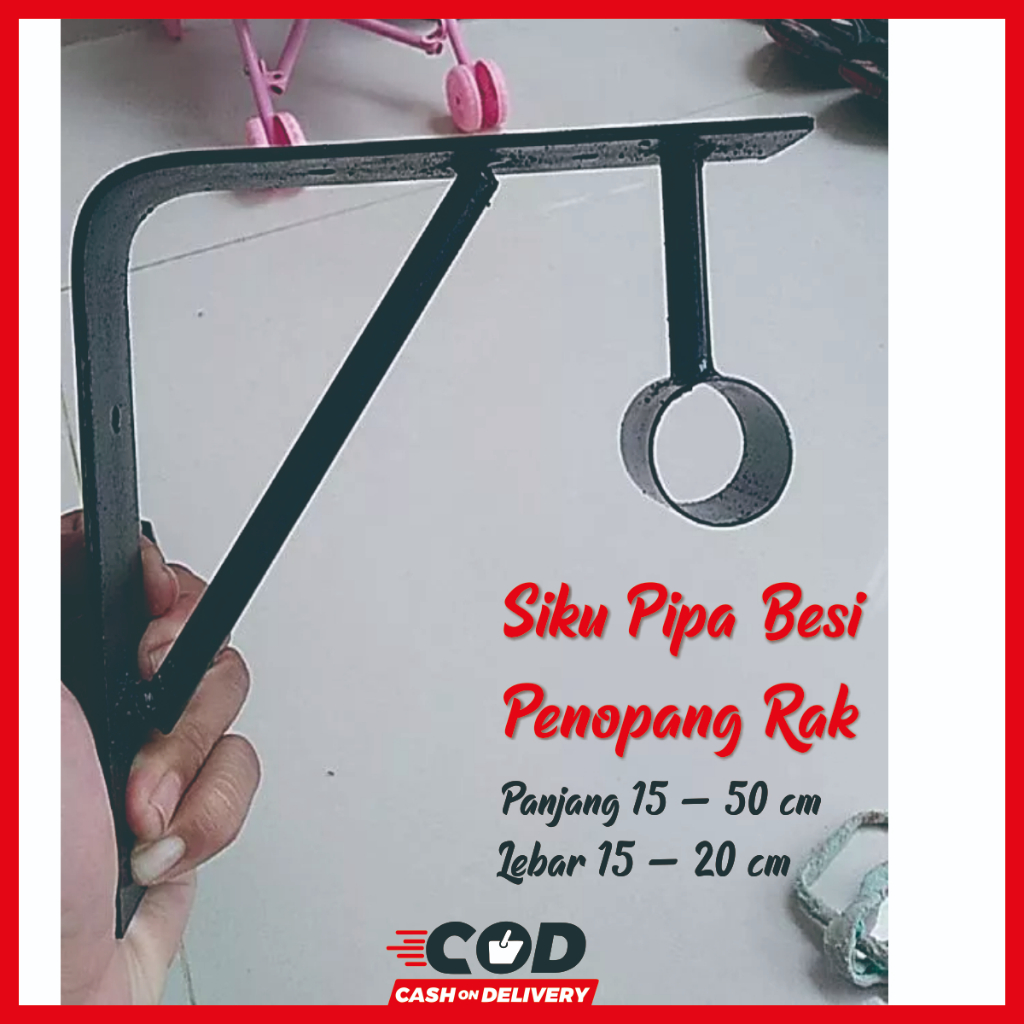 Jual Siku Besi Bracket Pipa Paralon Tempel Dinding | Besi Siku Bracket ...