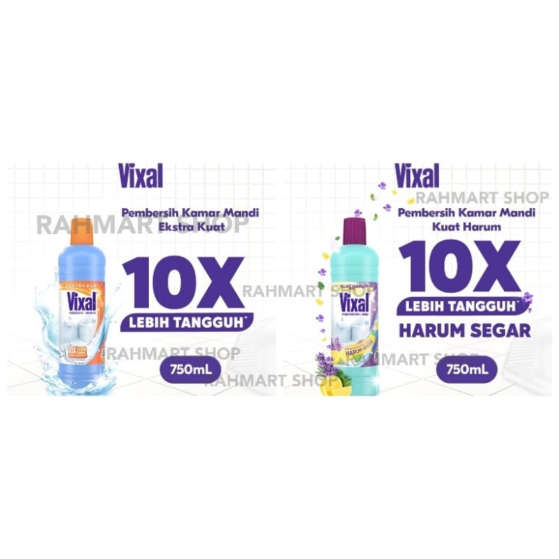 Jual VIXAL Pembersih Toilet 750ml - Blue Extra Kuat - Green Extra Harum ...