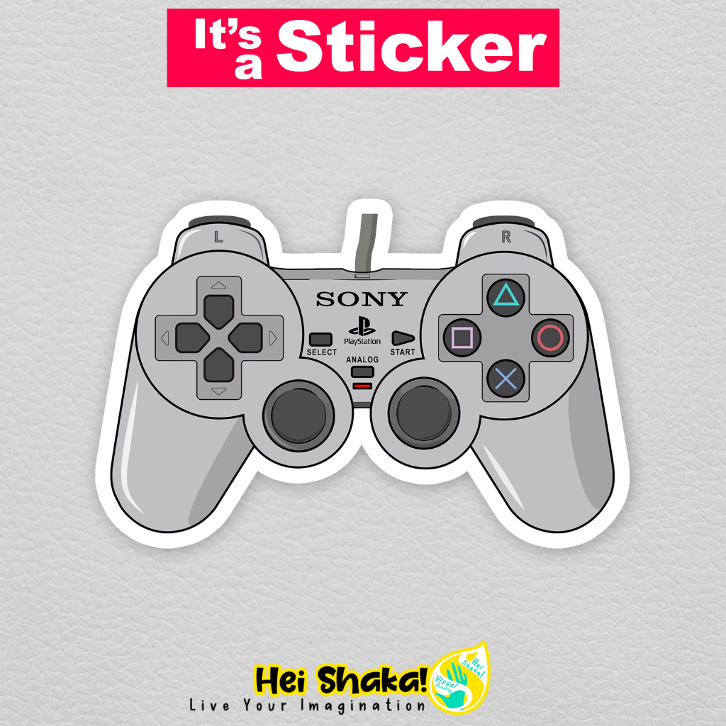 Jual Heishaka Stiker Playstation PS1 Dualshock Sticker Retro Gaming ...