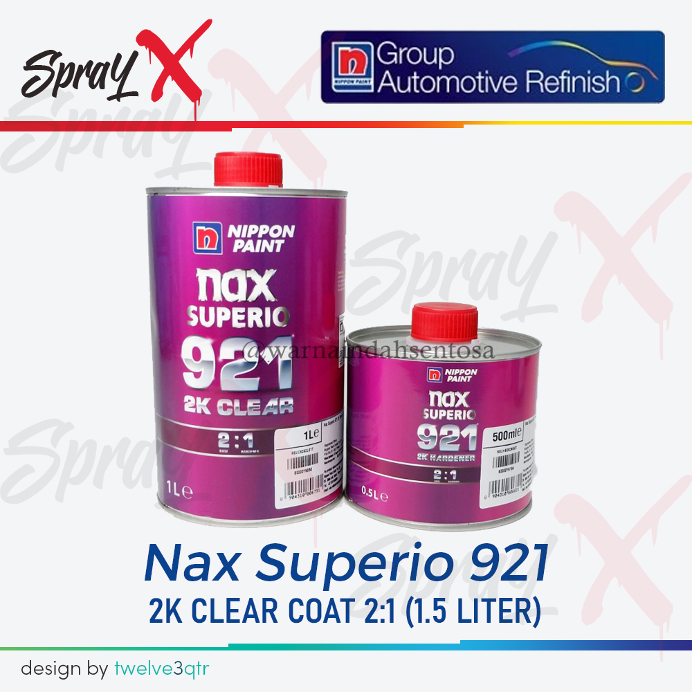 Jual NIPPON PAINT NAX SUPERIO 921 2K HIGH SOLID CLEAR COAT 1.5 LITER | Shopee Indonesia