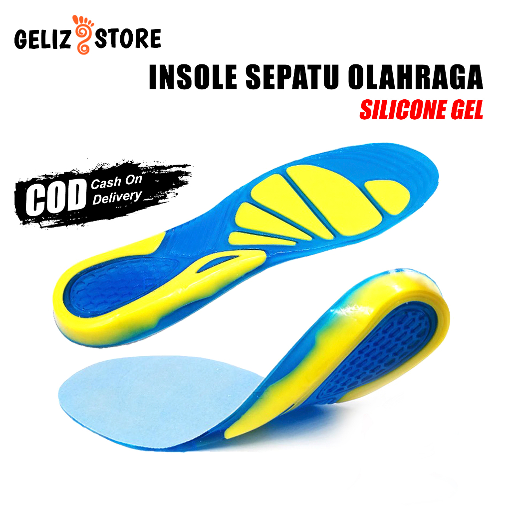 Jual Insole Sepatu Olahraga Pria Wanita Silicone Gel Empuk Alas Dalam ...