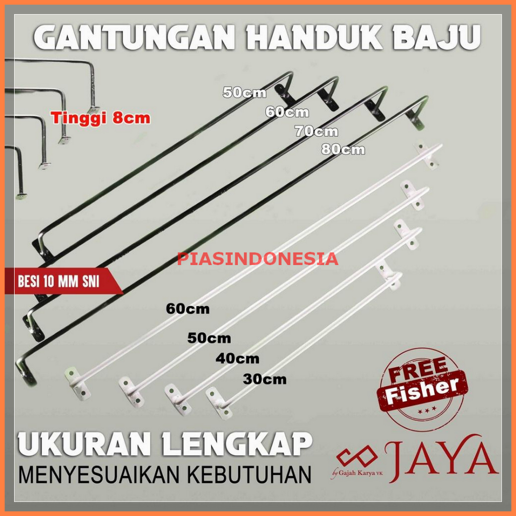 Jual Gawang Baju Gantungan Handuk Dinding Besi Tembok Cantolan Hanger ...