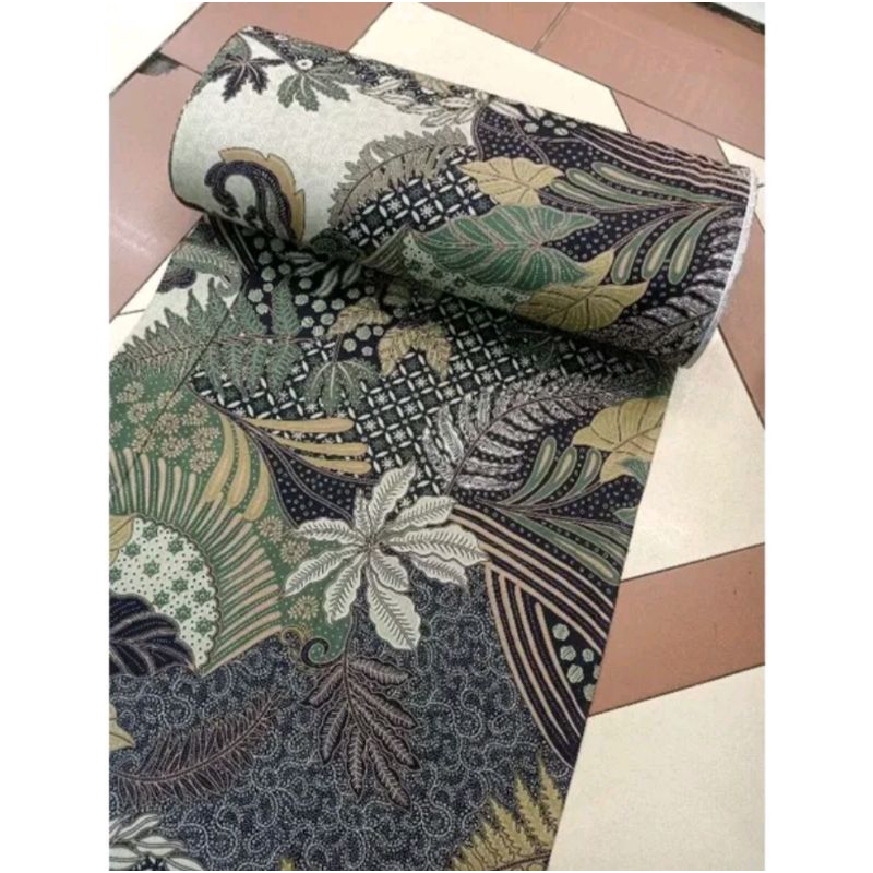 Jual kain batik katun sage Green bakal bawahan kebaya | Shopee Indonesia