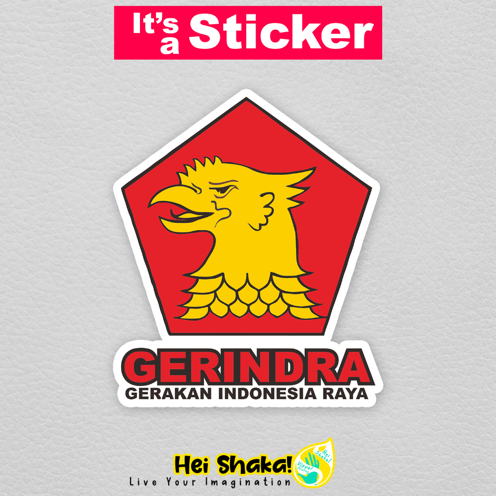 Jual Heishaka Stiker GERINDRA Partai Gerakan Indonesia Raya Sticker ...