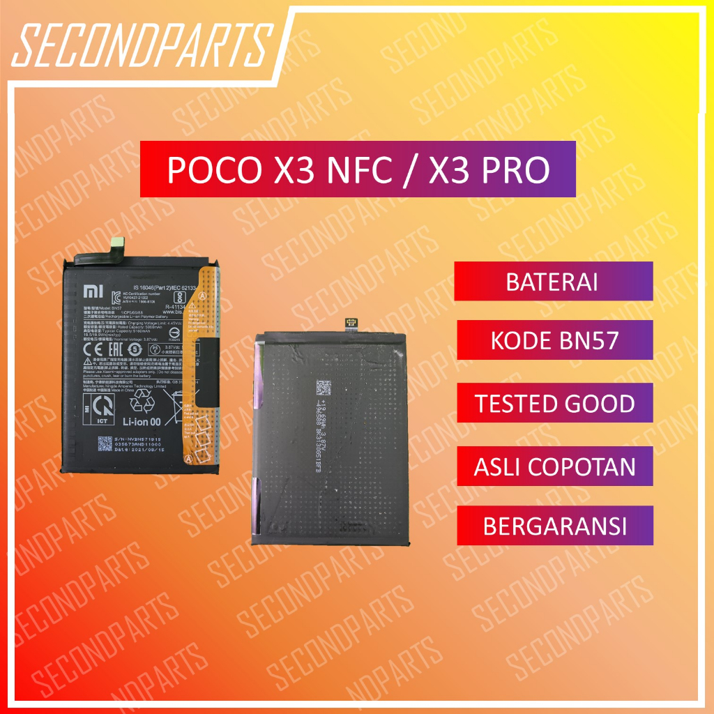 Jual BATERAI BATRE BATTERY BN57 POCO POCOPHONE X3 PRO / X3 NFC ORIGINAL ...