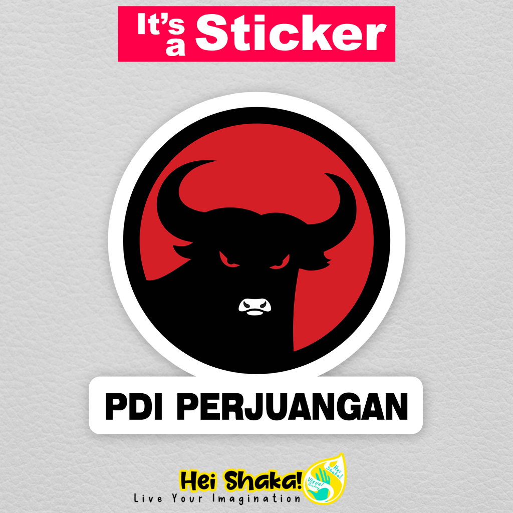 Jual Heishaka Stiker PDIP Partai Demokrasi Indonesia Perjuangan Sticker ...