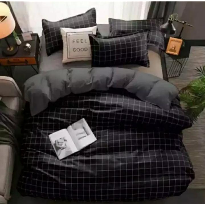 Jual SPREI MOTIF AESTHETIC BLACK SQUARE KOTAK HITAM SEGI HITAM KOTAK ...