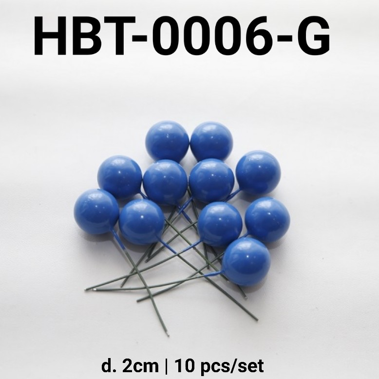 Jual GR-HBT-0006 Cake topper hiasan kue bola emas perak biru pink putih ...