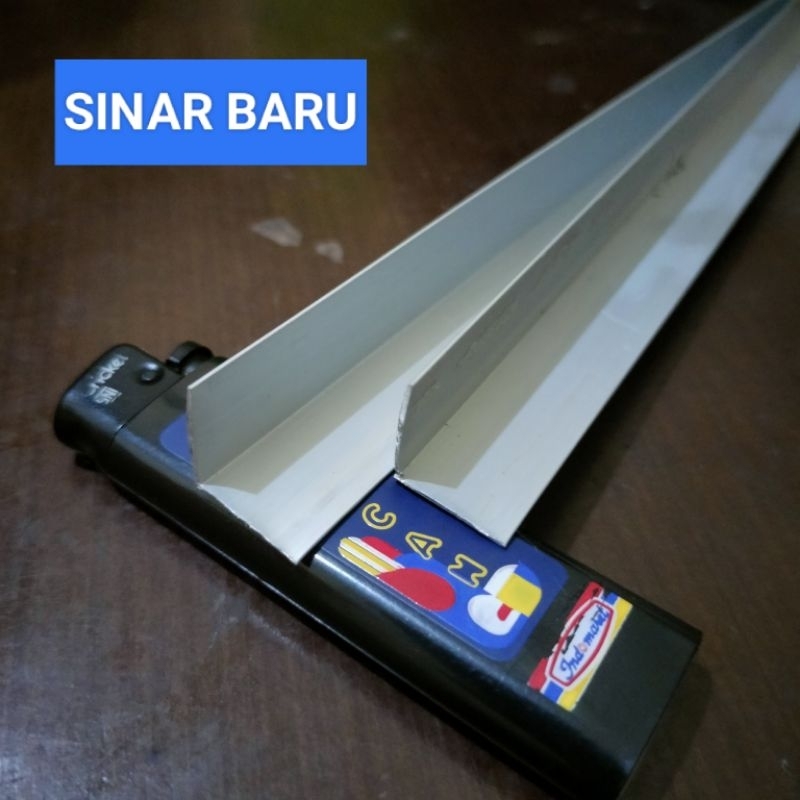 Jual WARNA SILVE/CA LIS SIKU ALUMUNIUM UKURAN 1,2 CM X 1,2 CM BISA BUAT ...