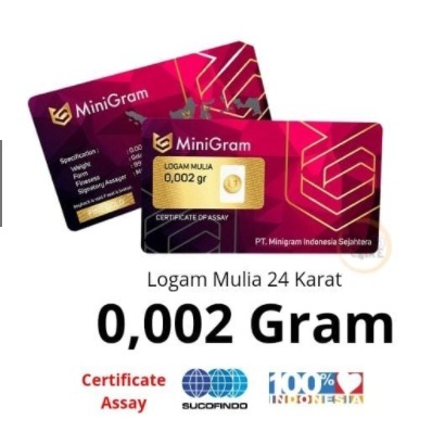 Jual Emas Mini Minigram 0,002 gram Souvenir Pernikahan Asli 24 Karat ...