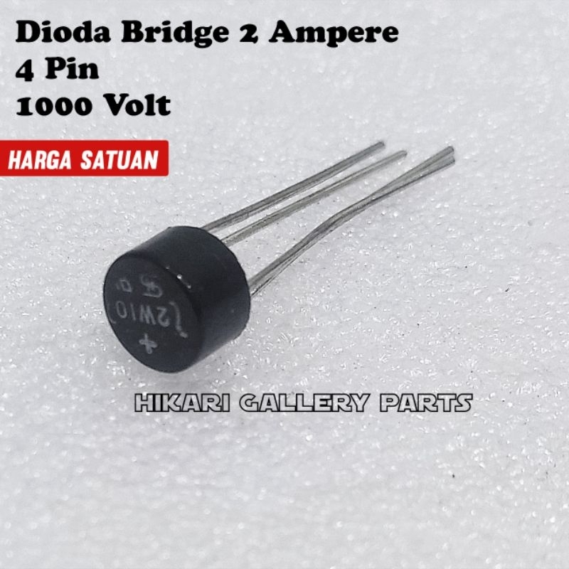 Jual Dioda 2A 1000V bulat kecil 4 pin / dioda bridge 2 Ampere 4kaki ...